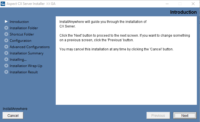 Alvaria Documentation - CX Server Installation Guide for Windows