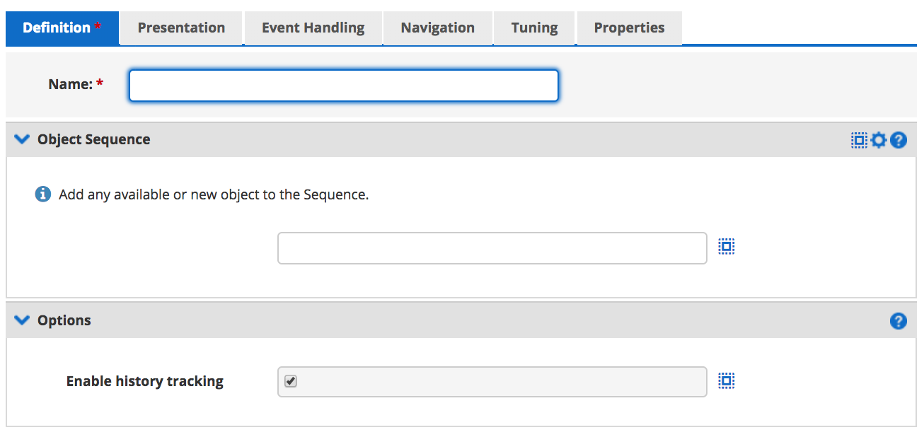 Alvaria Documentation - Object Editors Elements Overview