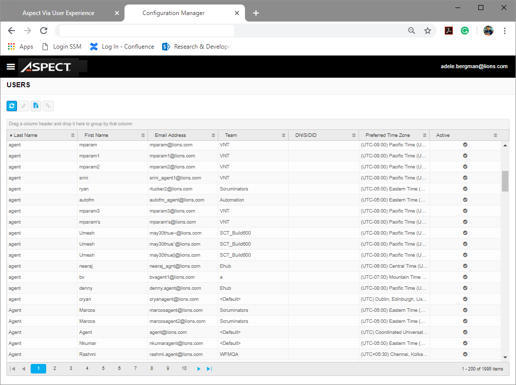 Aspect® Via® Inbound/Outbound 19 - Configure or Edit a User's Settings