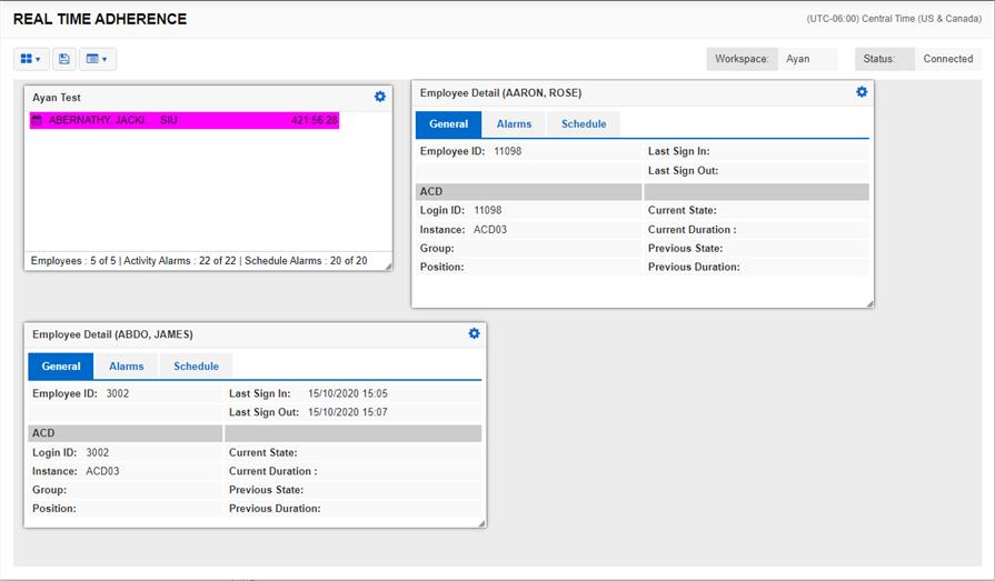 Alvaria Workforce Management™ - Real Time Adherence