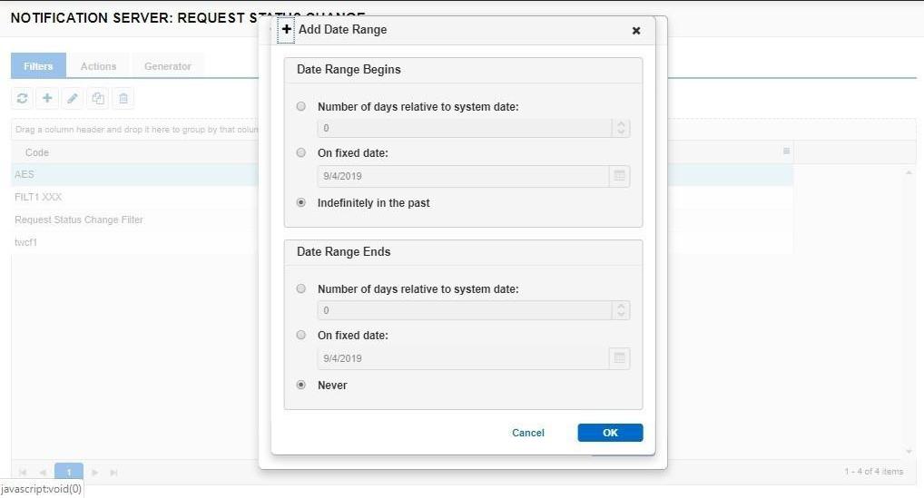 Alvaria Workforce Management™ - Request Status Change Notification