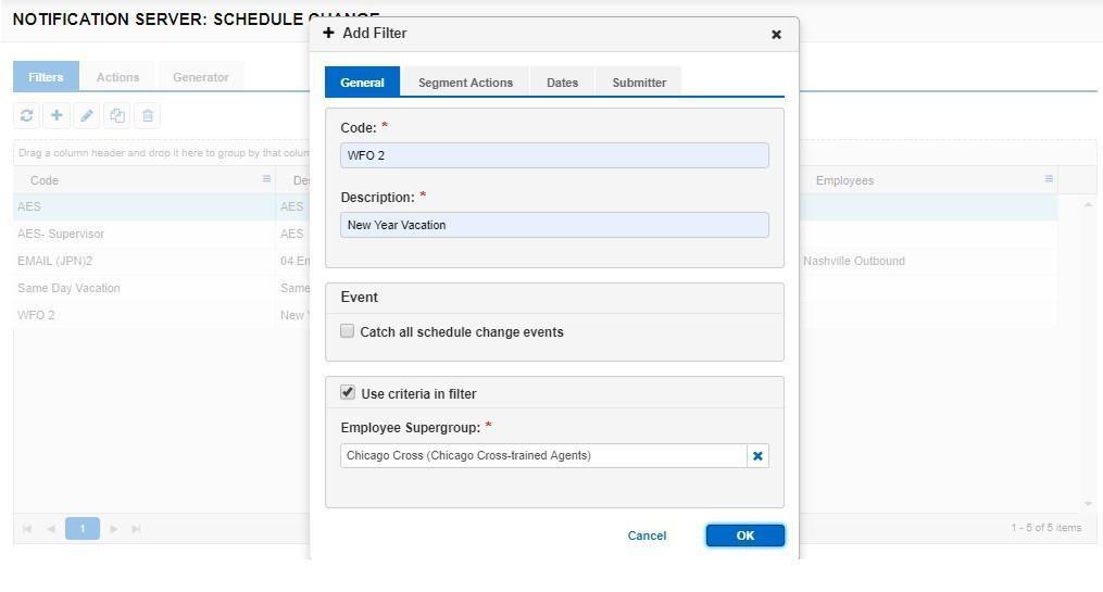 Alvaria Workforce Management™ - Schedule Change Notification