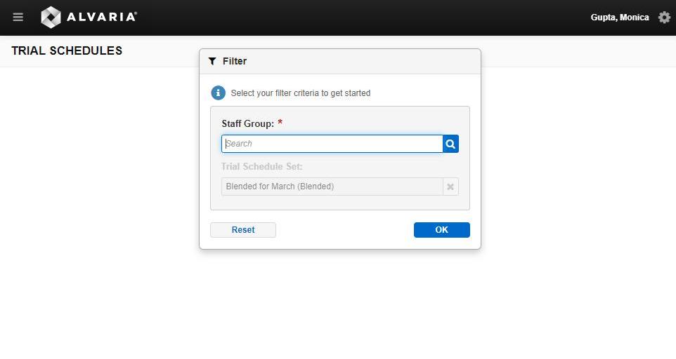 Alvaria Documentation - Trial Schedules