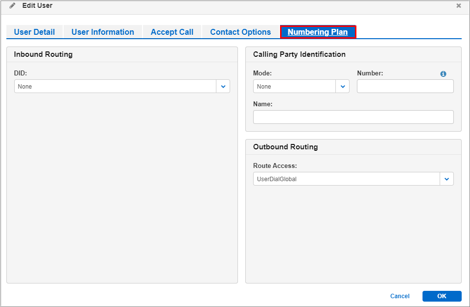 Alvaria Documentation - Configure or Edit a User's Settings
