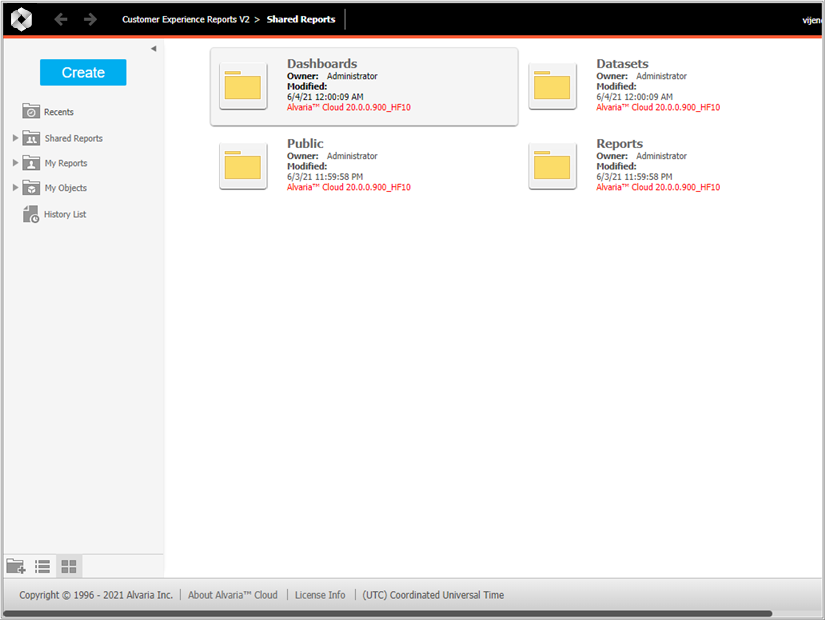 Alvaria Documentation - Customer Experience Reports V2