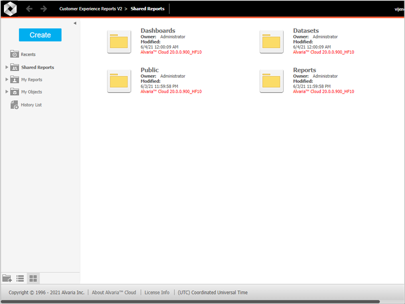 Alvaria Documentation - Customer Experience Reports V2