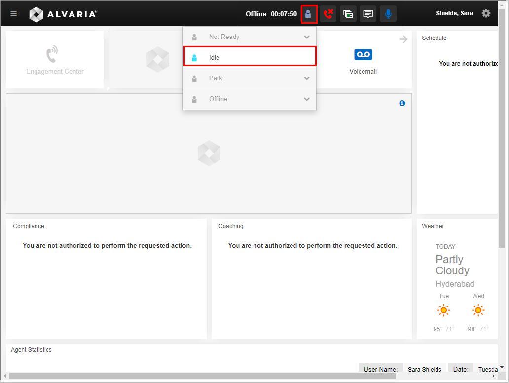 Alvaria Documentation - Log In and Log Out of the Alvaria Cloud View ...