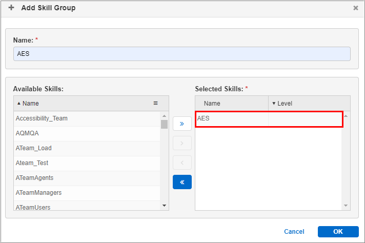 Alvaria Documentation - Create a Skill Group