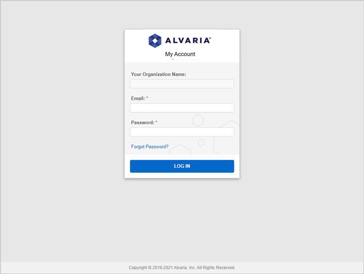Alvaria Documentation - Retrieve a Forgotten Password