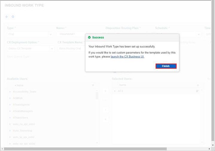 Alvaria Documentation - Create a Chat Work Type Using the Inbound Work Type Widget