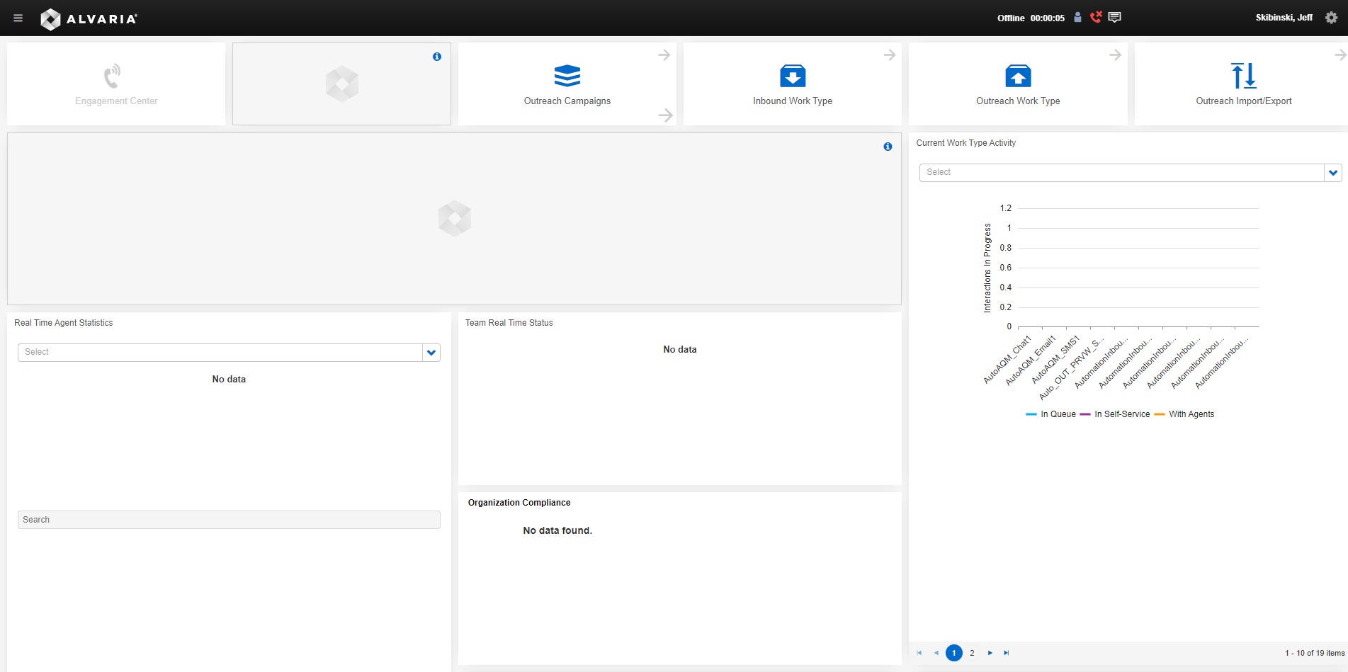 Alvaria Documentation - Navigating to COMPLIANCE HUB/ ATTEMPT TRACKER Page