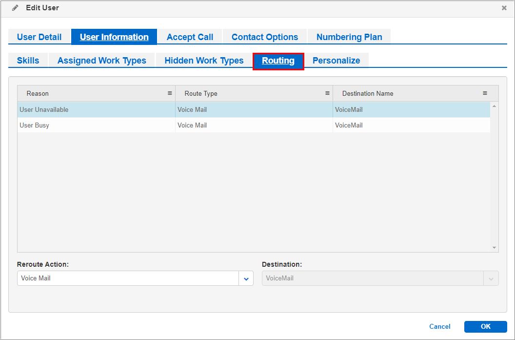 Alvaria Documentation - Configure or Edit a User's Settings