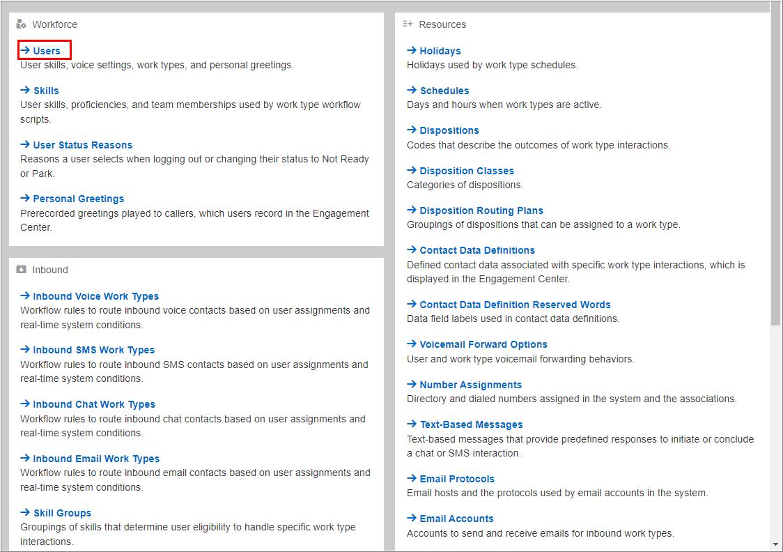 Alvaria Documentation - Configure or Edit a User's Settings