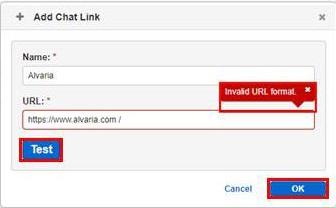 Alvaria Documentation - Create a Chat Link