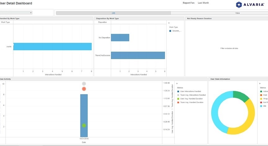 Alvaria Documentation - User Interaction Detail Dashboard