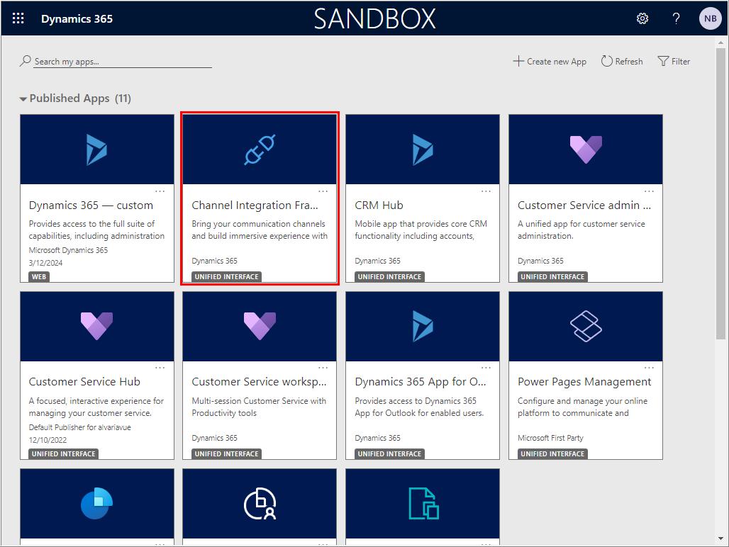 Alvaria Cloud™ - Install the Dynamic 365 Channel Integration Framework app