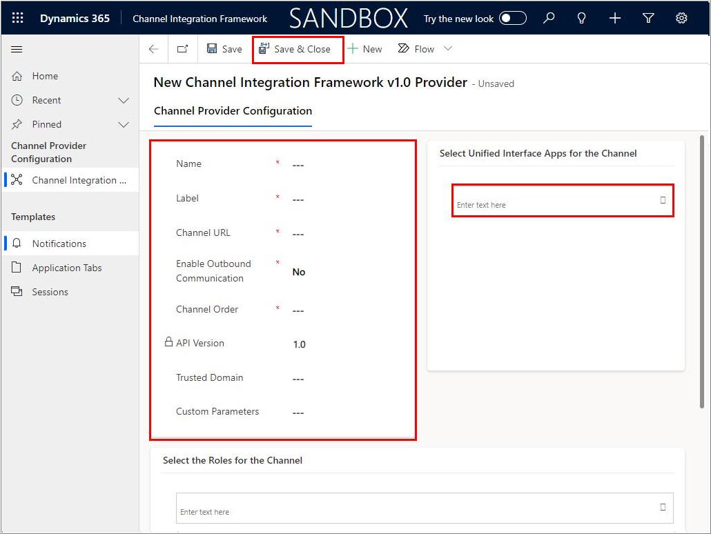 Alvaria Documentation - Install the Dynamic 365 Channel Integration Framework app