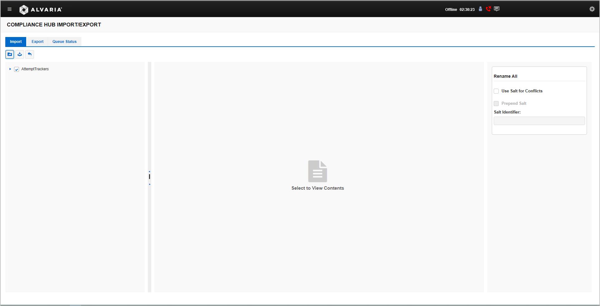 Alvaria Documentation - Importing data to the Database